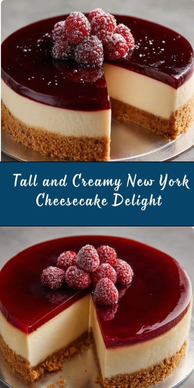 Tall and Creamy New York Cheesecake Recipe - Luxurious, Creamy, Classic