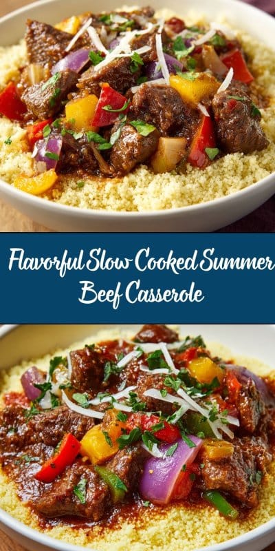Slow Cooked SUMMER Beef Casserole: Savory Comfort for Summer